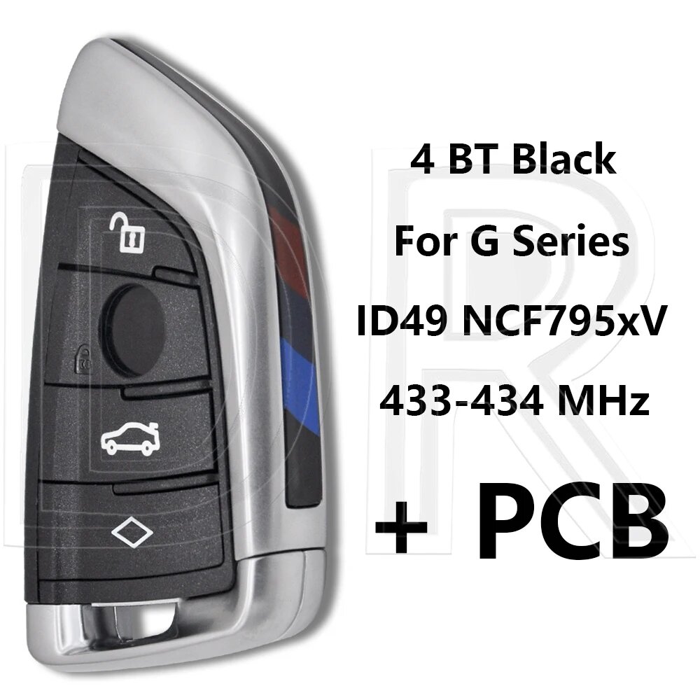 Отличный N5F-ID21A оригинальный PCB ID49 434 МГц бесконтактный автомобильный дистанционный ключ для BMW G серии 3 5 6 7 X3 X5 X7 G01 G02 G08 G30 G31 G32 G38 Black 4 BT, PCB Board C
