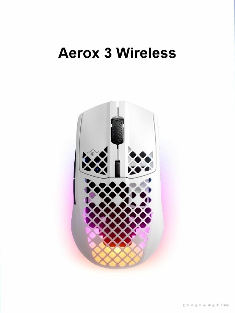 SteelSeries Игровая мышь беспроводная Aerox 3 Wireless , черный, белый