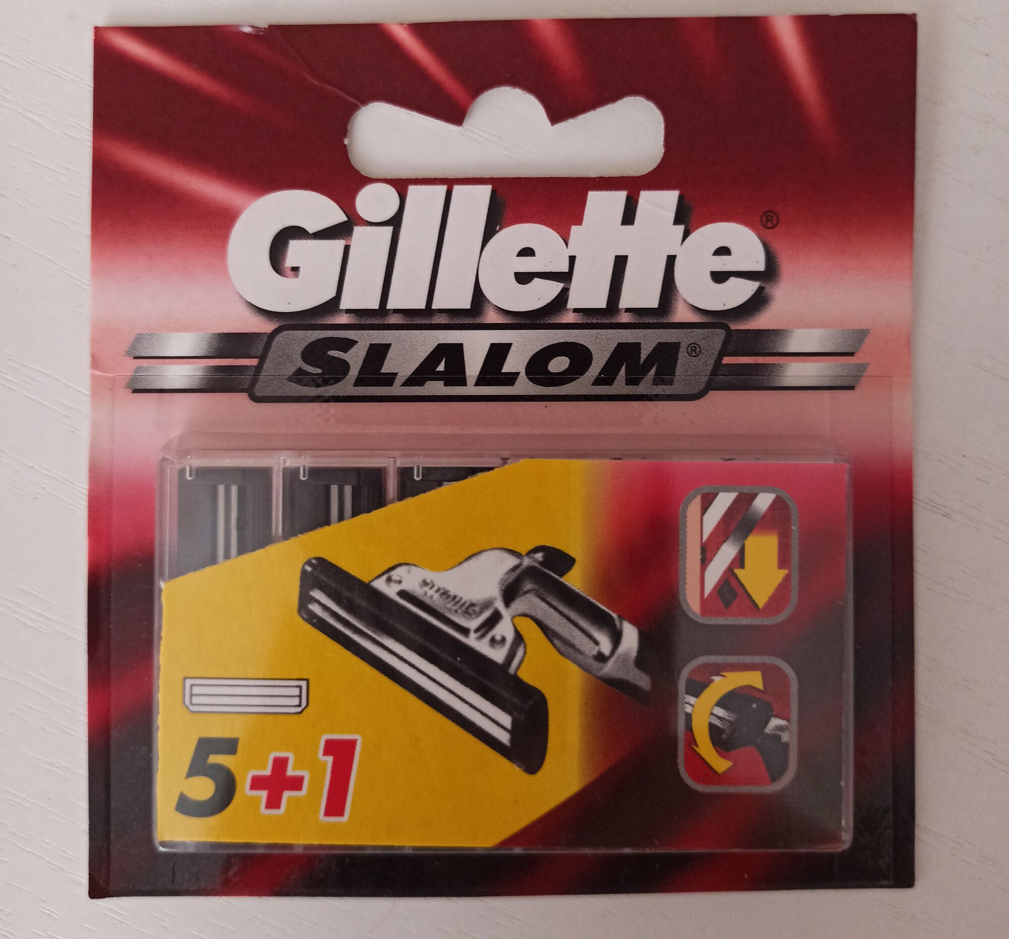 Сменные кассеты для станка Gillette Slalom Regular, , нержавеющая сталь