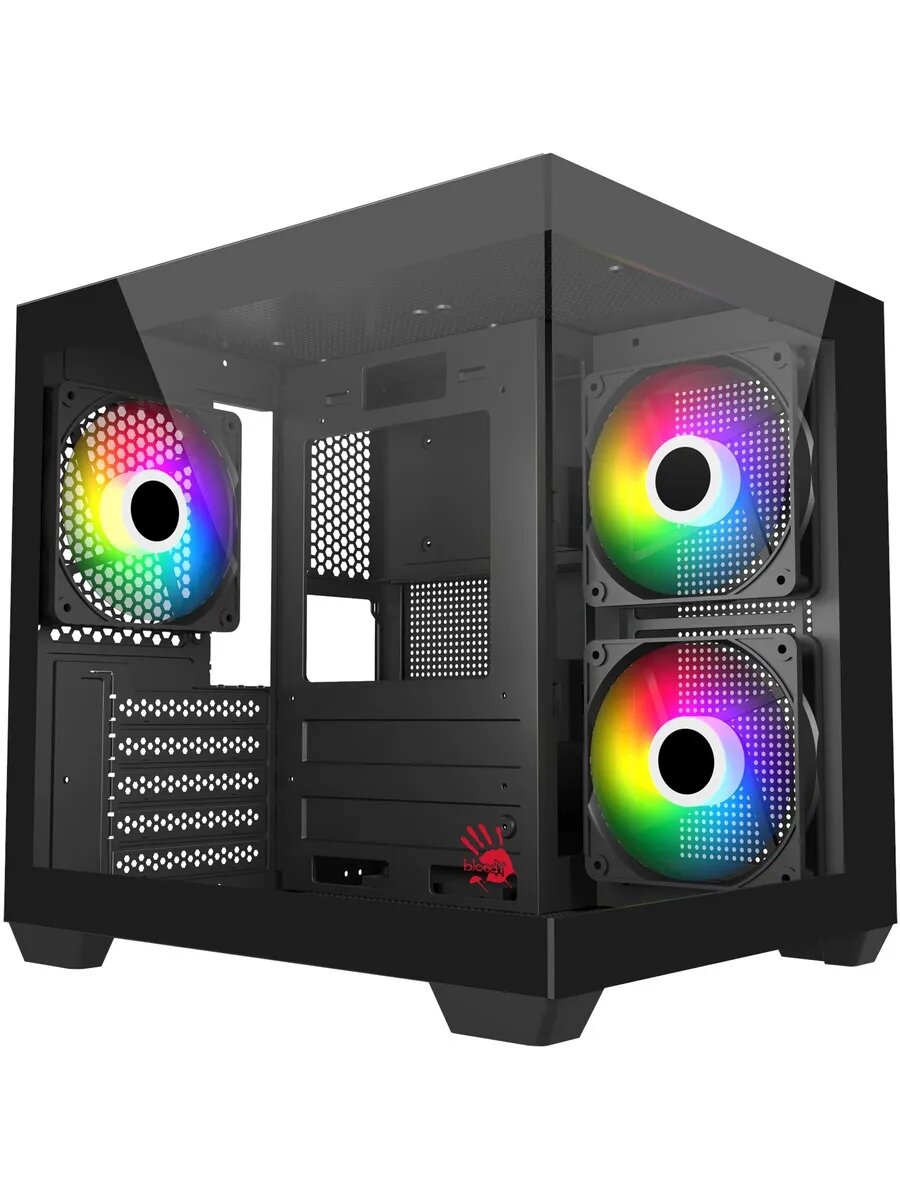 Корпус для ПК CC-121 без БП mATX 7x120mm 1xUSB2.0 1xUSB3.0