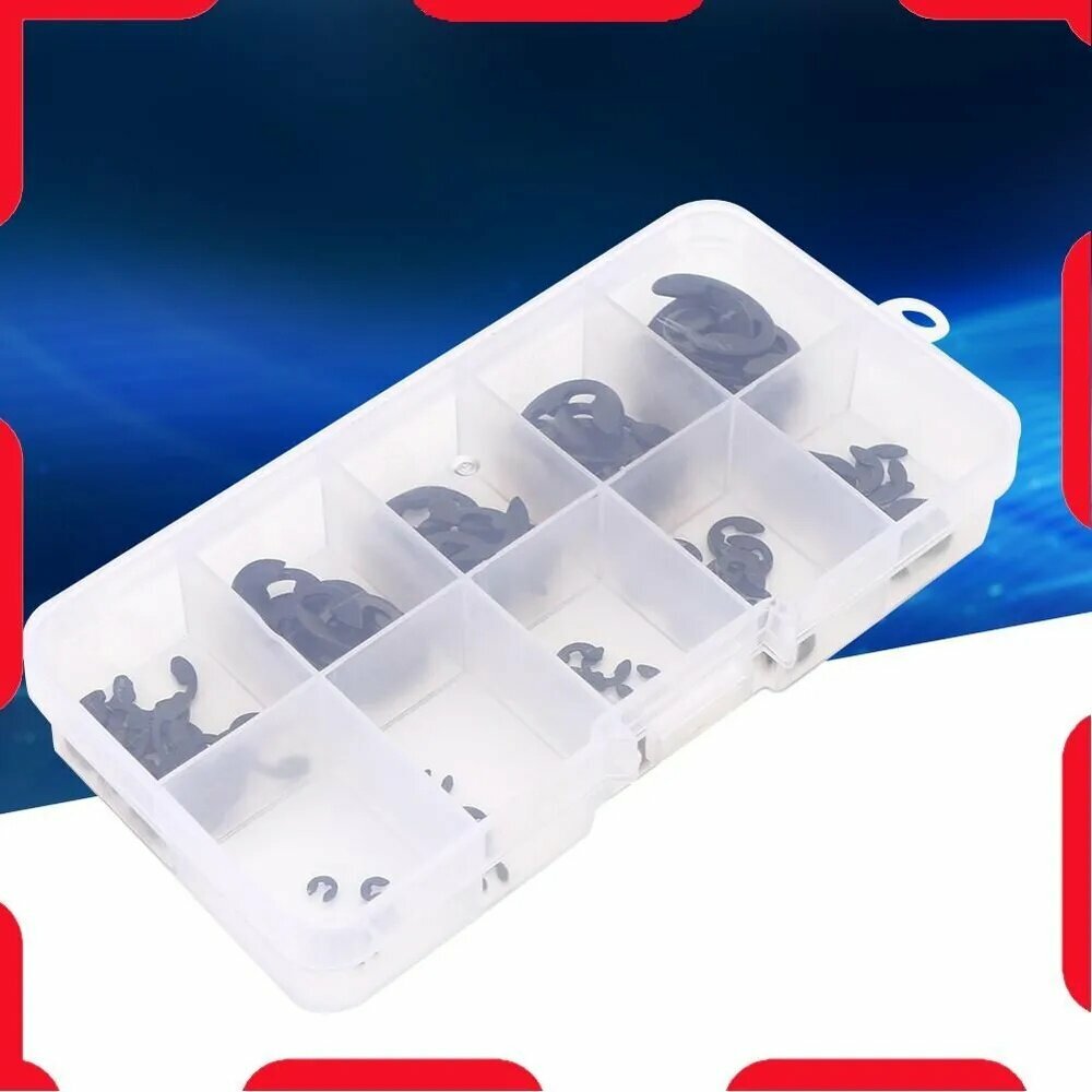 E-Clip, набор Snap Circlip, для установки на валы от 1.5 до 10мм