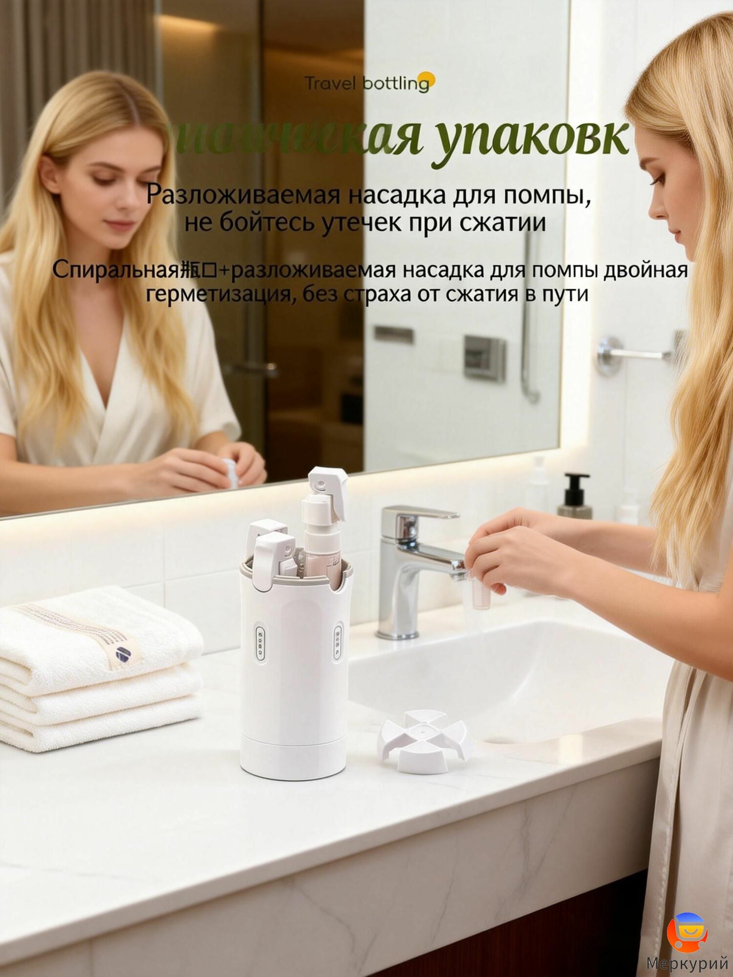 Дорожный набор для косметики 4 в 1, портативные бутылочки-дозаторы для шампуня и лосьона, контейнеры для путешествий