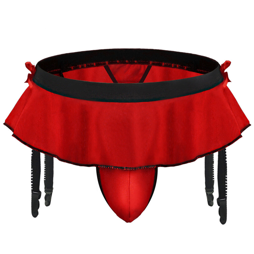 Мужское сексуальное нижнее белье с дизайном юбки на подтяжках, удобные и облегающие шорты, соблазнительные и доступные в нескольких цветах