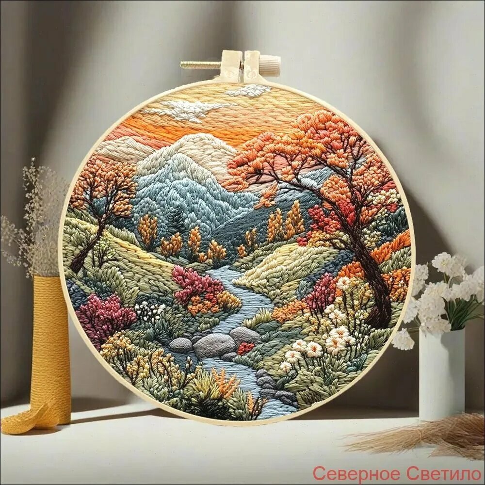 Набор для вышивания гладью, 15см