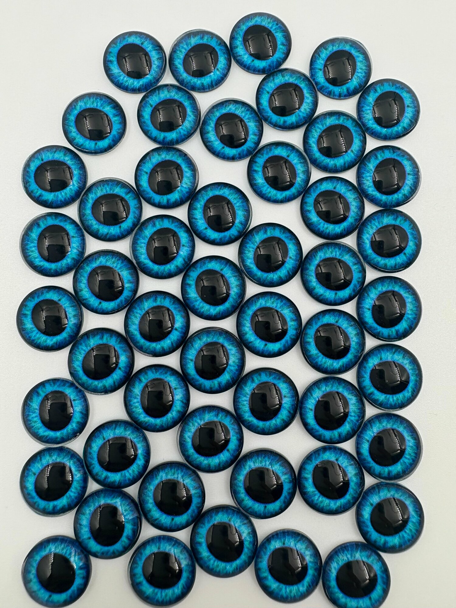 Набор стеклянных глазок, 50шт, 6 мм, стеклянные глазки для игрушек