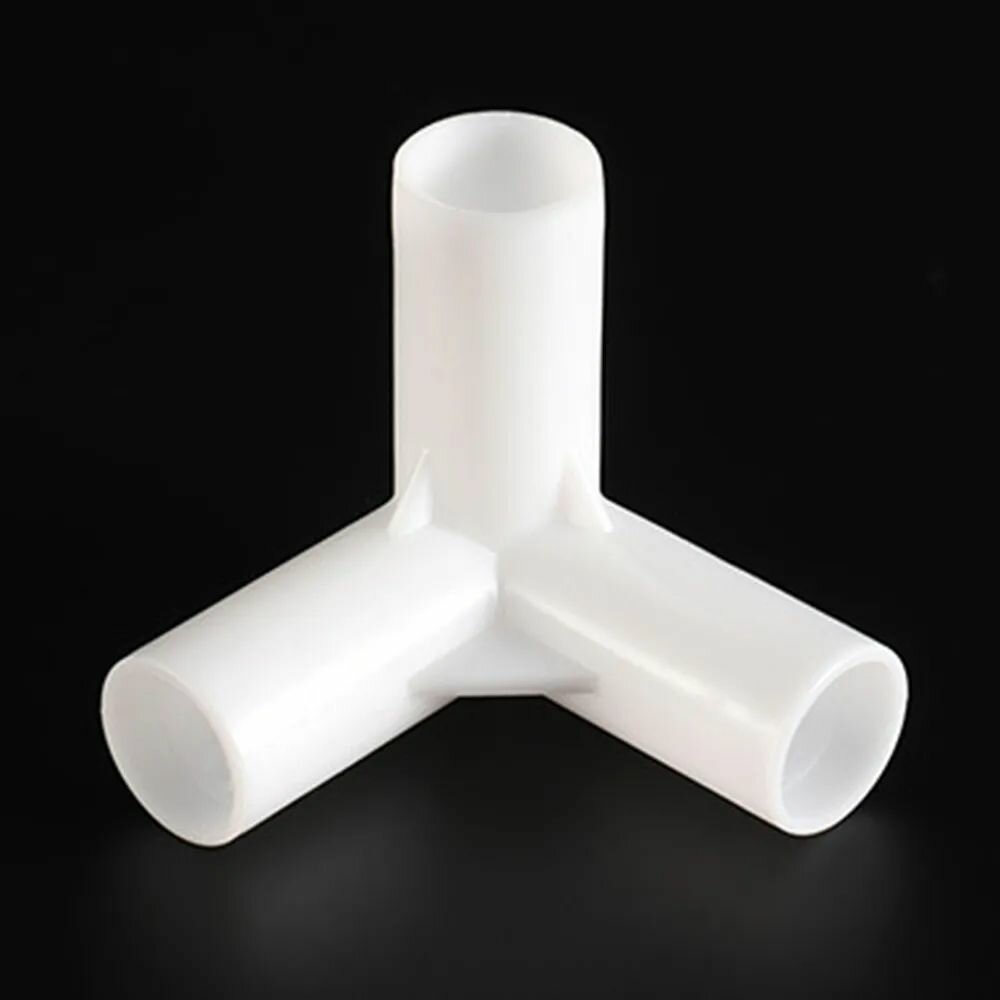 10 Соединитель для палатки, внутренний диаметр 16 мм, трехканальный под углом 90 градусов