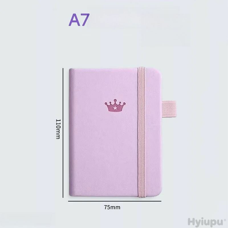 Блокнот А7 мини с резинкой и карманом (карманный, для записей)