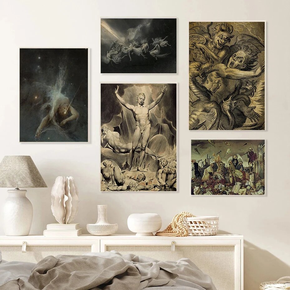 Печать на холсте "Адская сцена" 50x70см, цвет 16 — фото 1