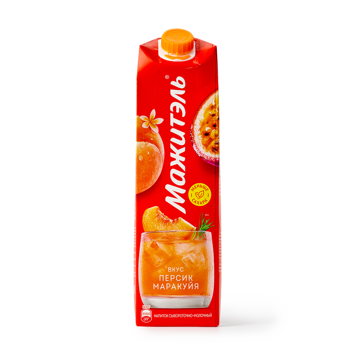 Напиток Мажитэль "Персик-Маракуйя", сывороточный, с витаминами, 950 мл