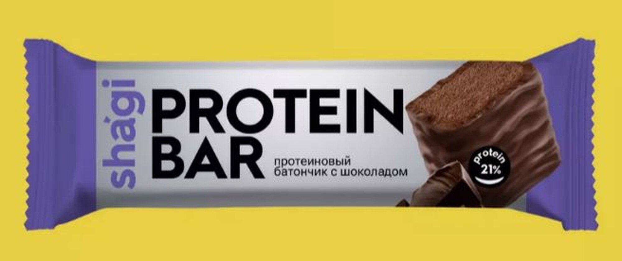 Батончики протеиновые Protein Bar Shagi, без ГМО, шоколад, 40 г, 18 шт