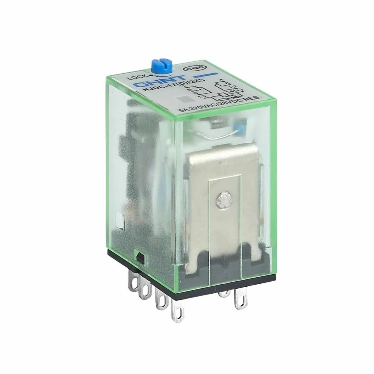 Промежуточное реле с кнопкой тестирования NJDC-17(D)/3ZS 3 конт. с инд. LED 5А AC220В CHINT 651067