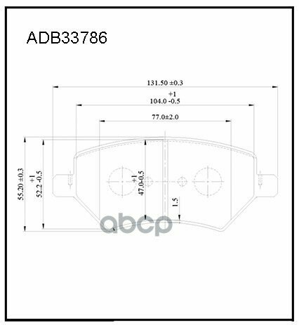 Колодки тормозные Omoda C5 22-> / Chery Tiggo 3 14->, Tiggo 4, Tiggo 4 Pro 17->, Tiggo T11 05-> / Ge ALLIED NIPPON арт. ADB33786