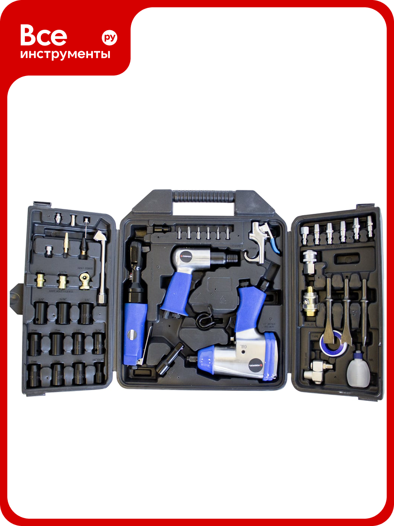 Набор пневмоинструментов Forsage с аксессуарами 50 предметов гайковерт-1/2", 320н/м F-RP7850-50 /RP7412, ST-5540, RP176(50351)