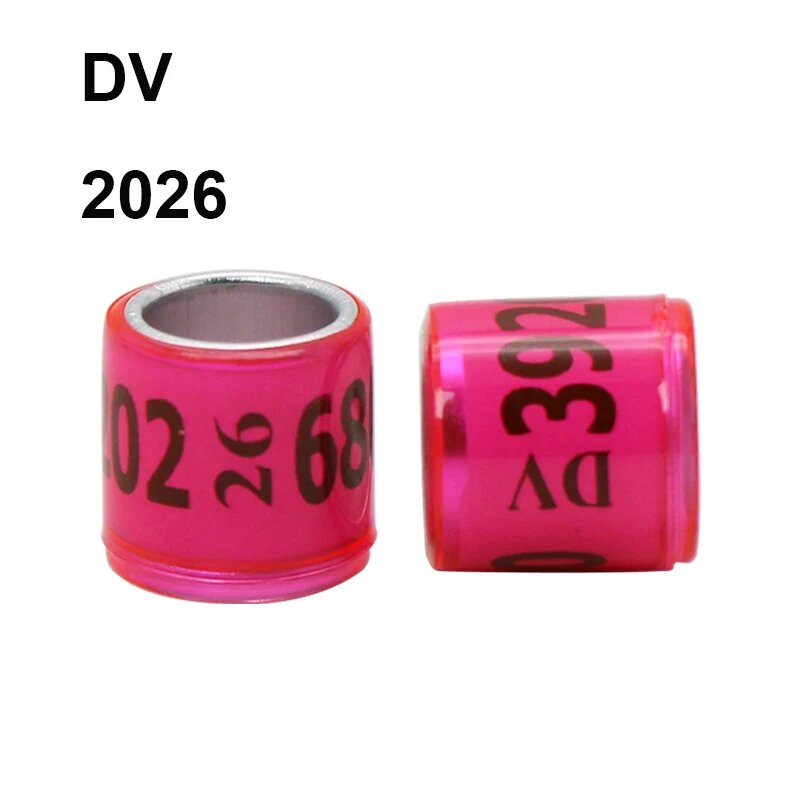 Кольца для ног голубей Aluminum Plastic 200 шт Розовый, DV 2026