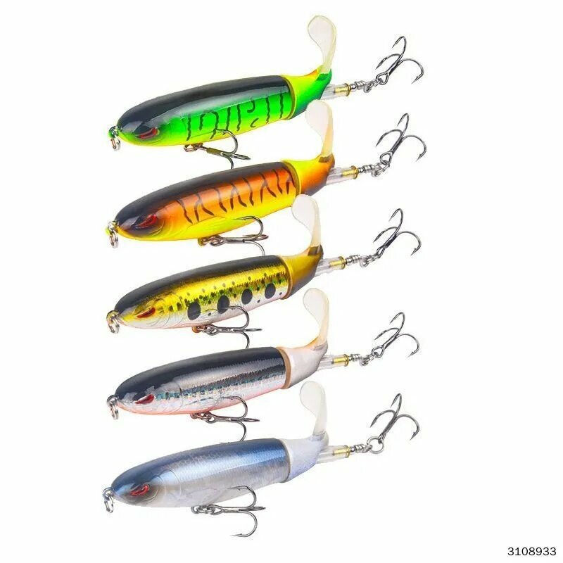 5 шт. Приманки-карандаши для поверхностной воды PN0003N35ABCDE Whopper Plopper Baits Hard Swimbait 34.9 г