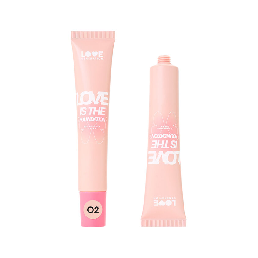 Крем тональный для лица LOVE GENERATION LOVE IS THE FOUNDATION тон 02 Soft beige