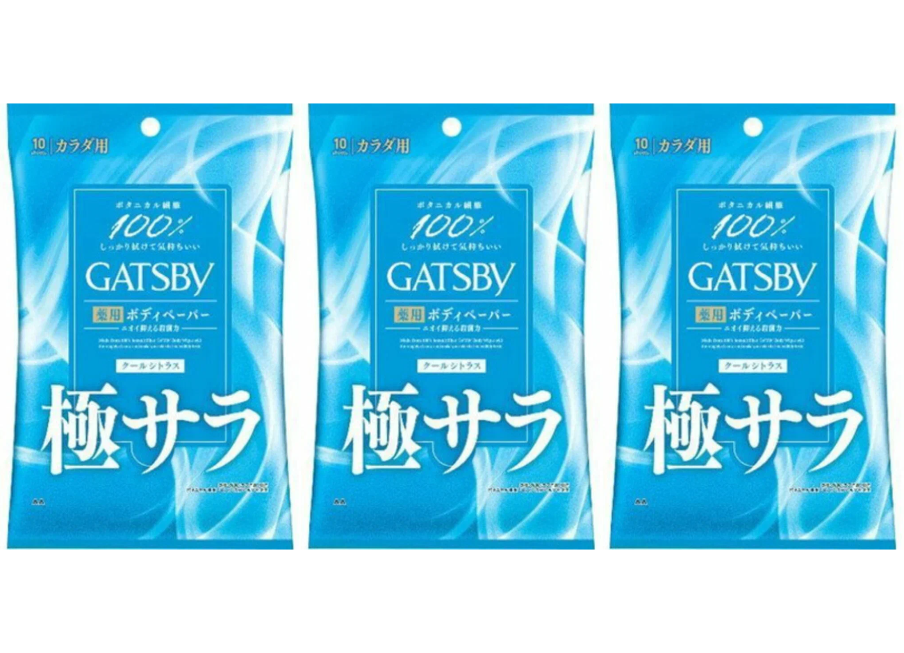 Мужской дезодорант-антиперспирант для тела Mandom в форме салфеток, Gatsby, Освежающий цитрус, 10 шт, 3уп