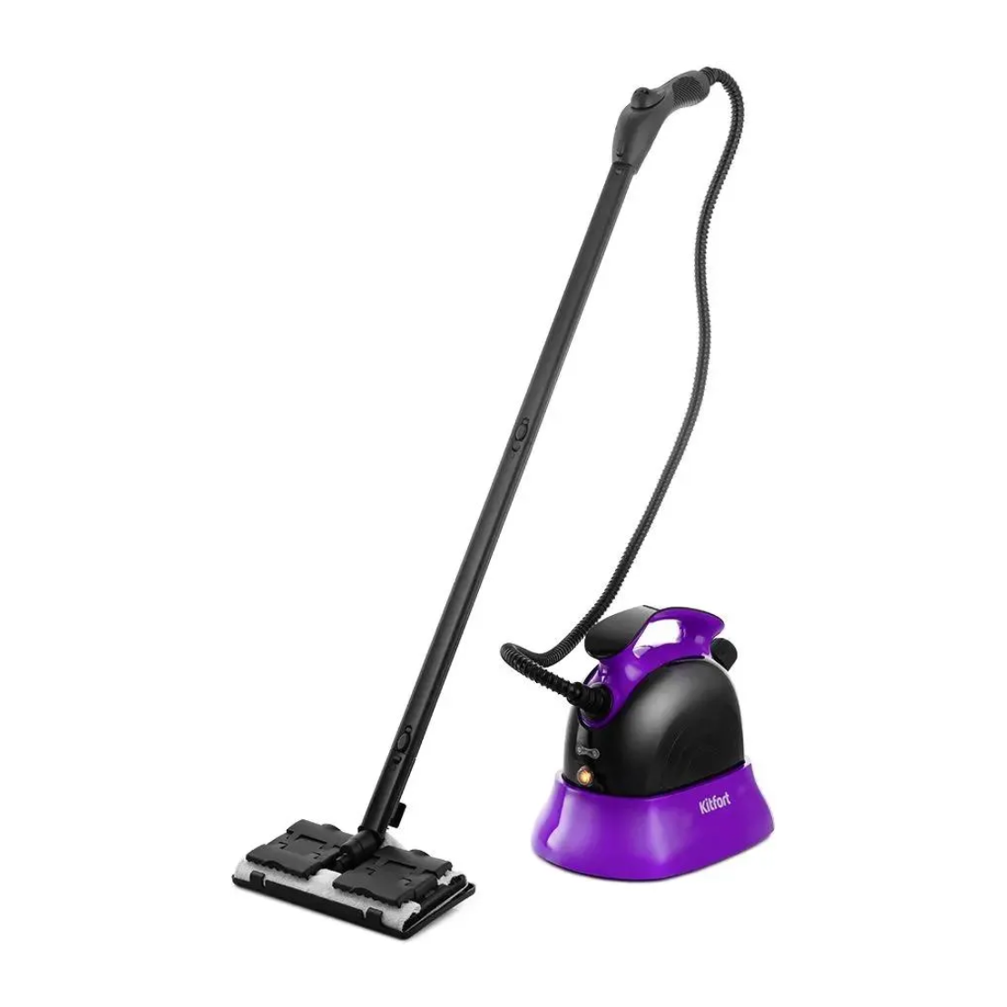 Пароочиститель Kitfort КТ-9102-1, 1500 Вт, 4 Бар, 1.1 л, поток пара 45 г/мин, черный/фиолетовый