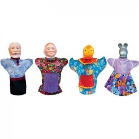 Кукольный театр "Курочка Ряба" (4 персонажа) в пакете Русский стиль 11092