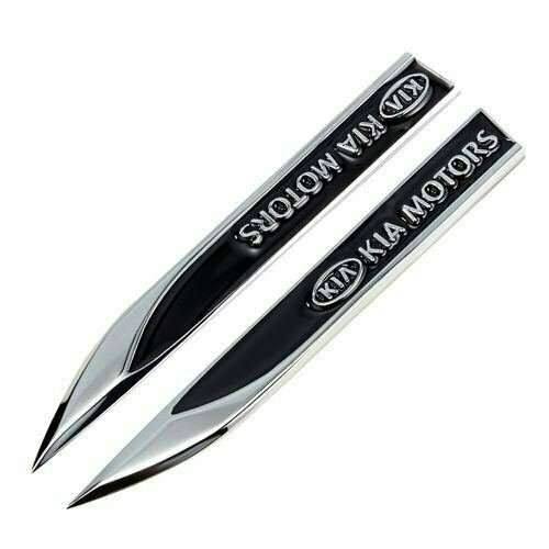 Наклейка KIA 3D, металлический 14,8 х 1,8 см, 2 шт