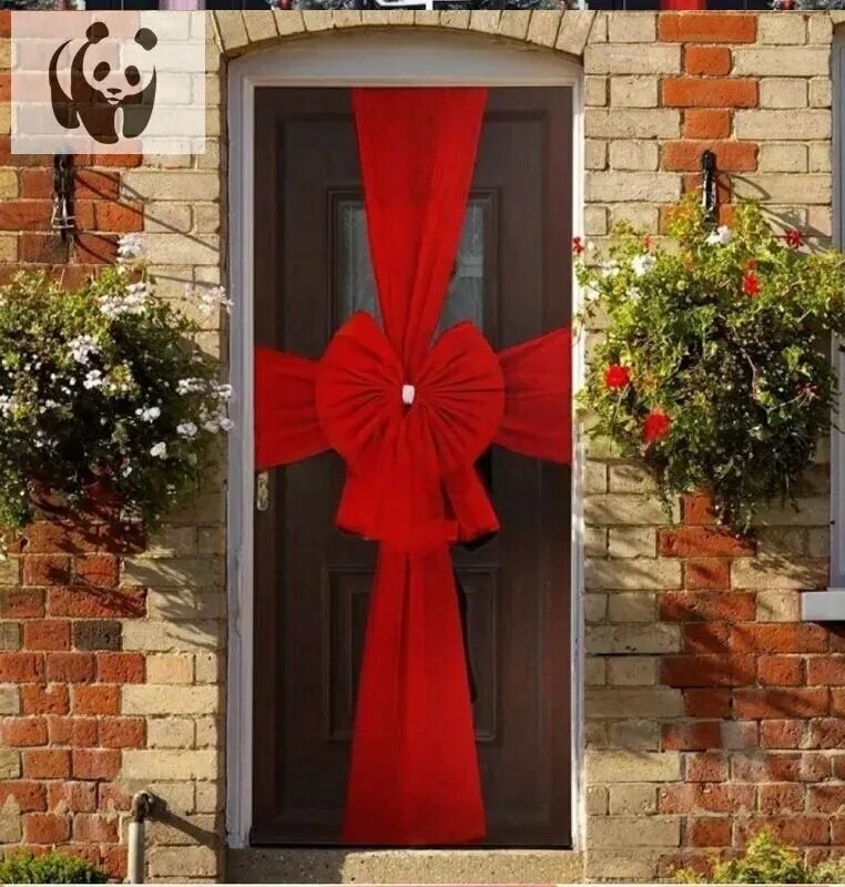 1x красный бант на всю дверь 60 80 см для рождественских бантов, украшения, свадебные чехлы на стулья