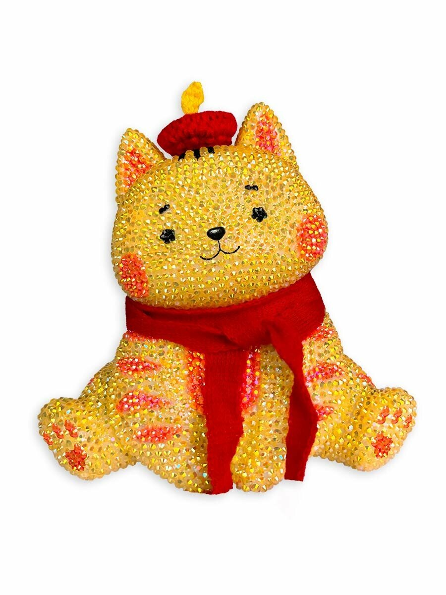 Алмазная мозаика "Котик Шайни", Fun and Done MM77048, животные, для детей и взрослых