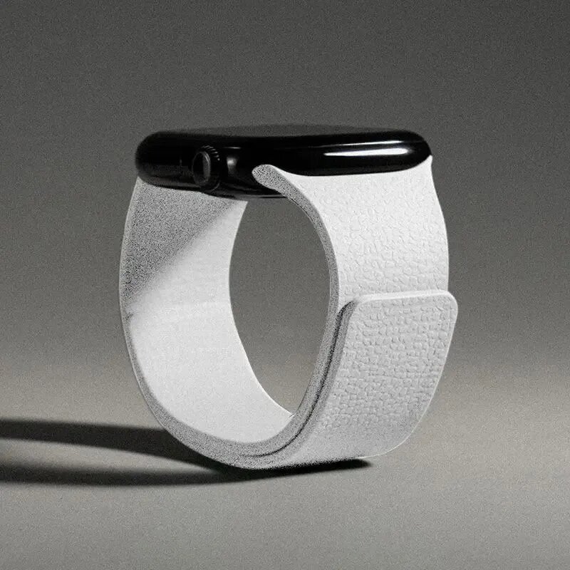 Силиконовый магнитный ремешок без пряжки, подходит для Apple Watch серий 1-9, SE/10, 42-44-45-46-49мм
