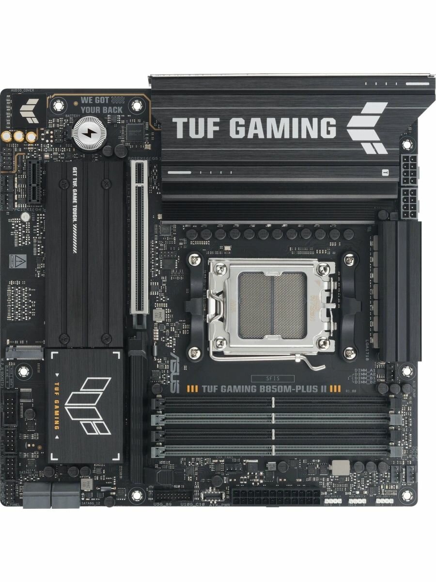 Материнская плата Asus TUF GAMING B850M-PLUS II Socket AM5 AMD B850 4xDDR5 mATX AC 97 8ch(7.1) 2.5Gg RAID+HDMI+DP