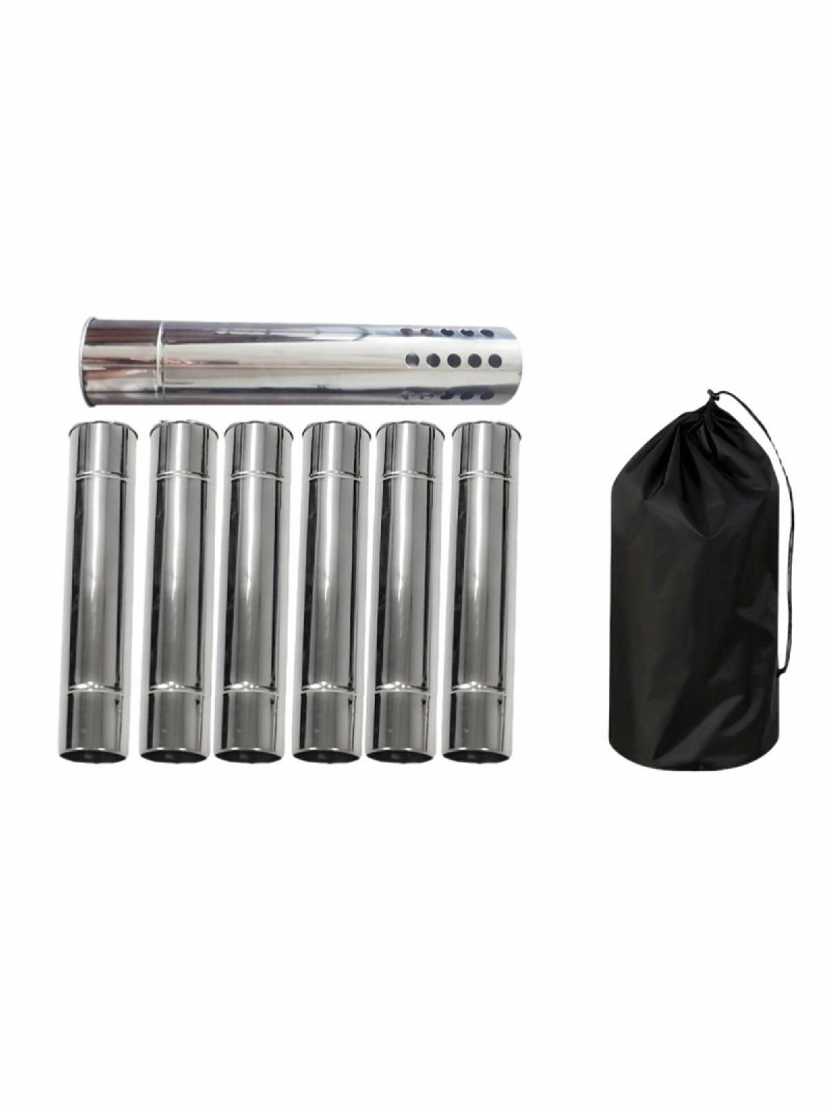 Комплект дымохода для дровяной печи - 2 штуки