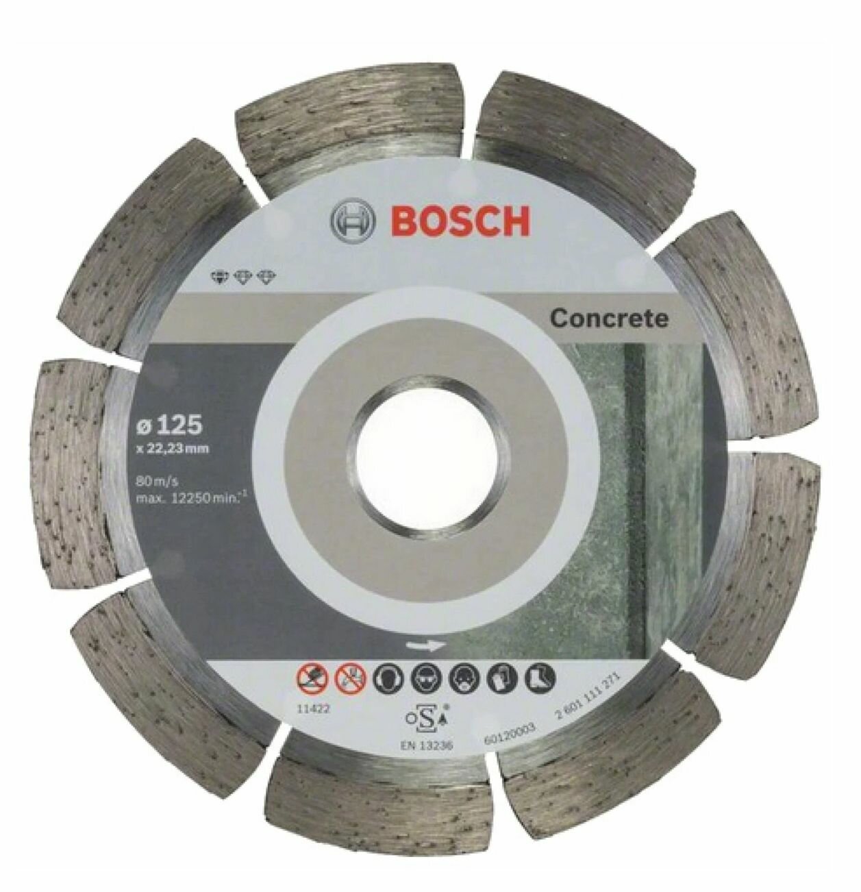 Диск алмазный по бетону (125x22.2 мм) 10 шт. Bosch 2.608.603.240