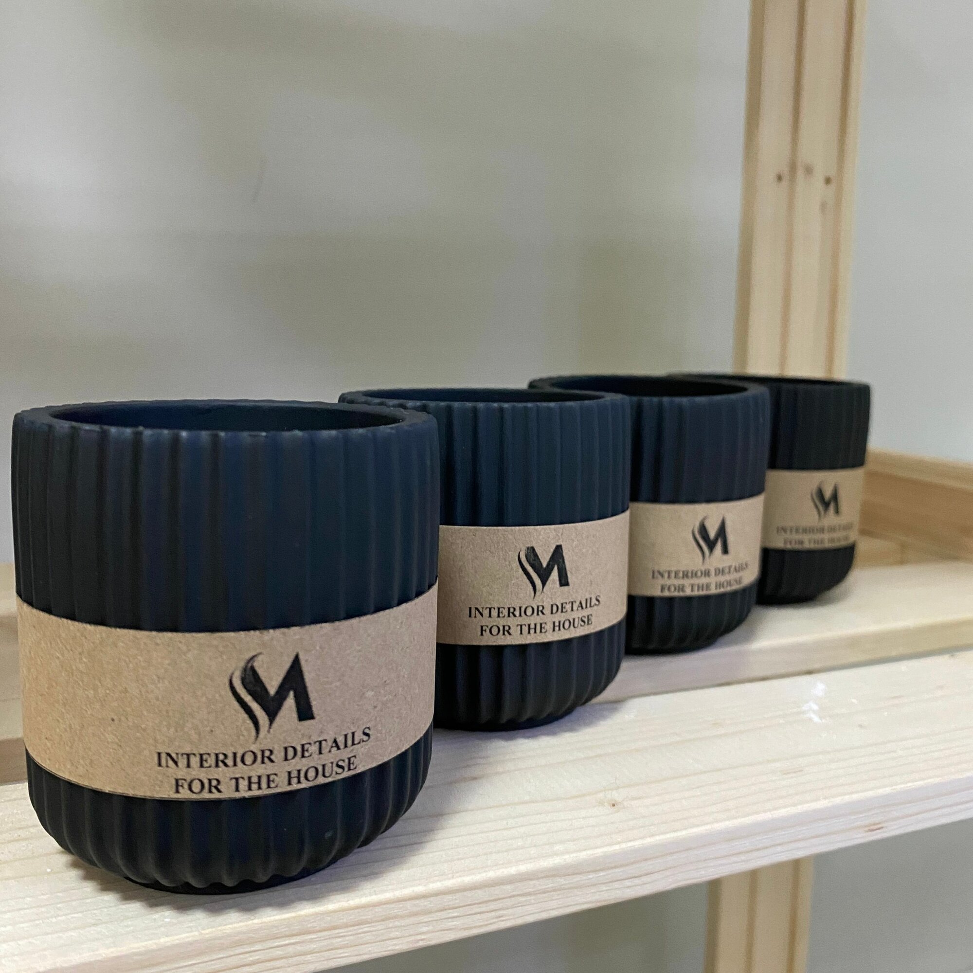 Стаканы из гипса для канцелярии/ стаканы для аксессуаров косметики