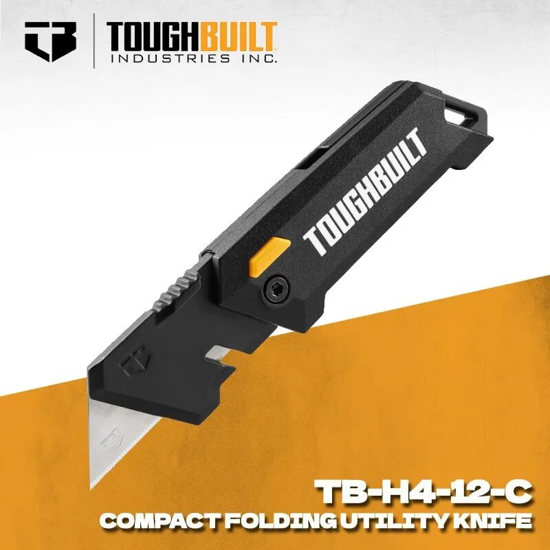 Складной нож Toughbuilt TB-H4-12-C компактный, для EDC, с блокировкой лезвия, черный