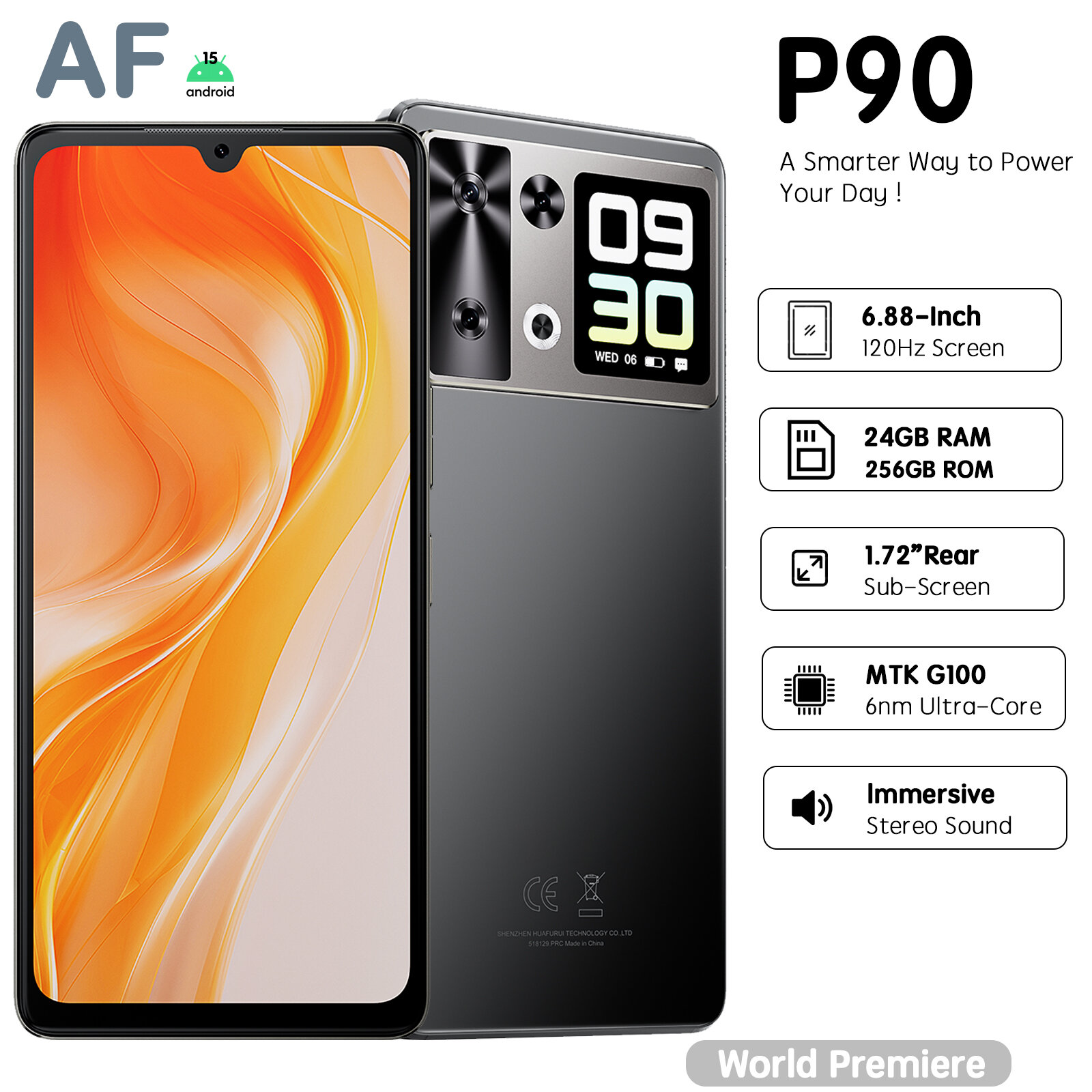 Смартфон, Android, Octa-Core 2.2Ghz, NFC, 120 Hz Screen, Dual Speakers