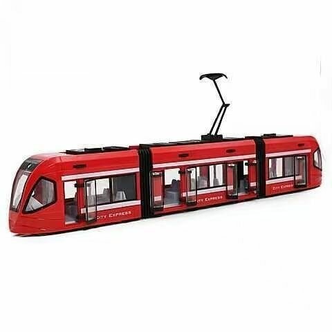 Игрушка Трамвай 47 см, Veld Co / Машинка для мальчика / Игрушечный транспорт-, красный