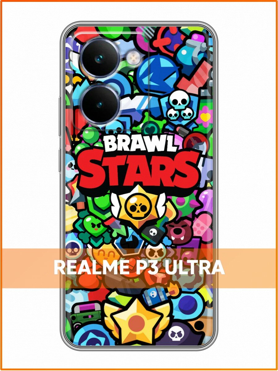 Чехол для Realme P3 Ultra с принтом для мальчиков Brawl Stars (Реалме П3 Ультра)