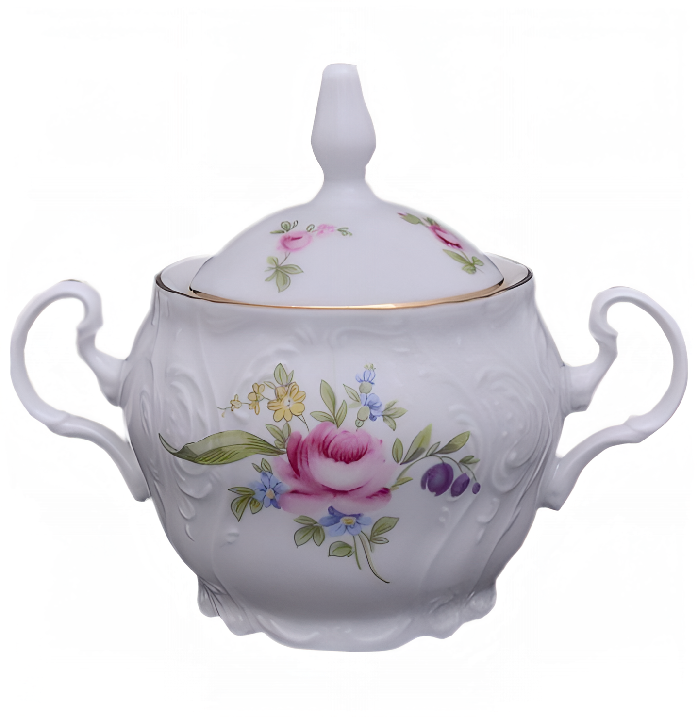 Сахарница 300 мл; "Bernadotte", декор "Мейсенский букет", Thun/ БТФ0653