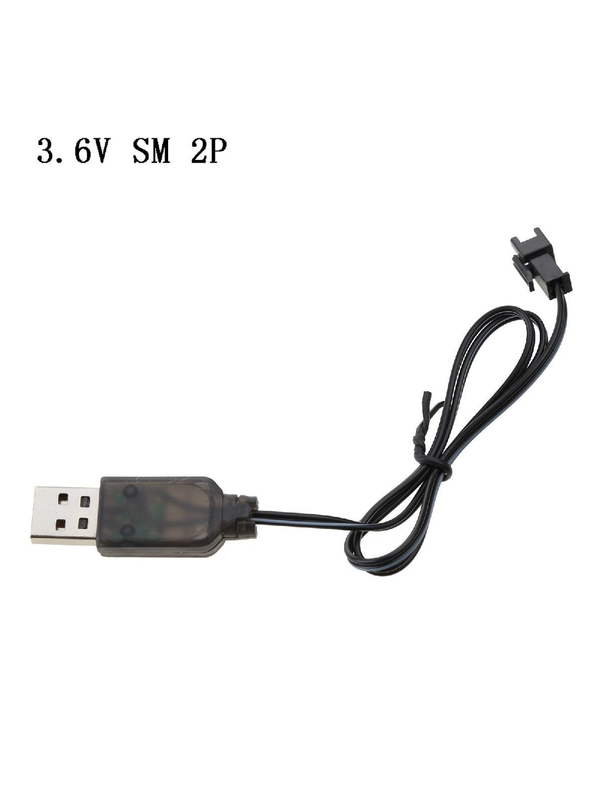 USB-кабель для зарядки 3,6 В, черный штекер SM