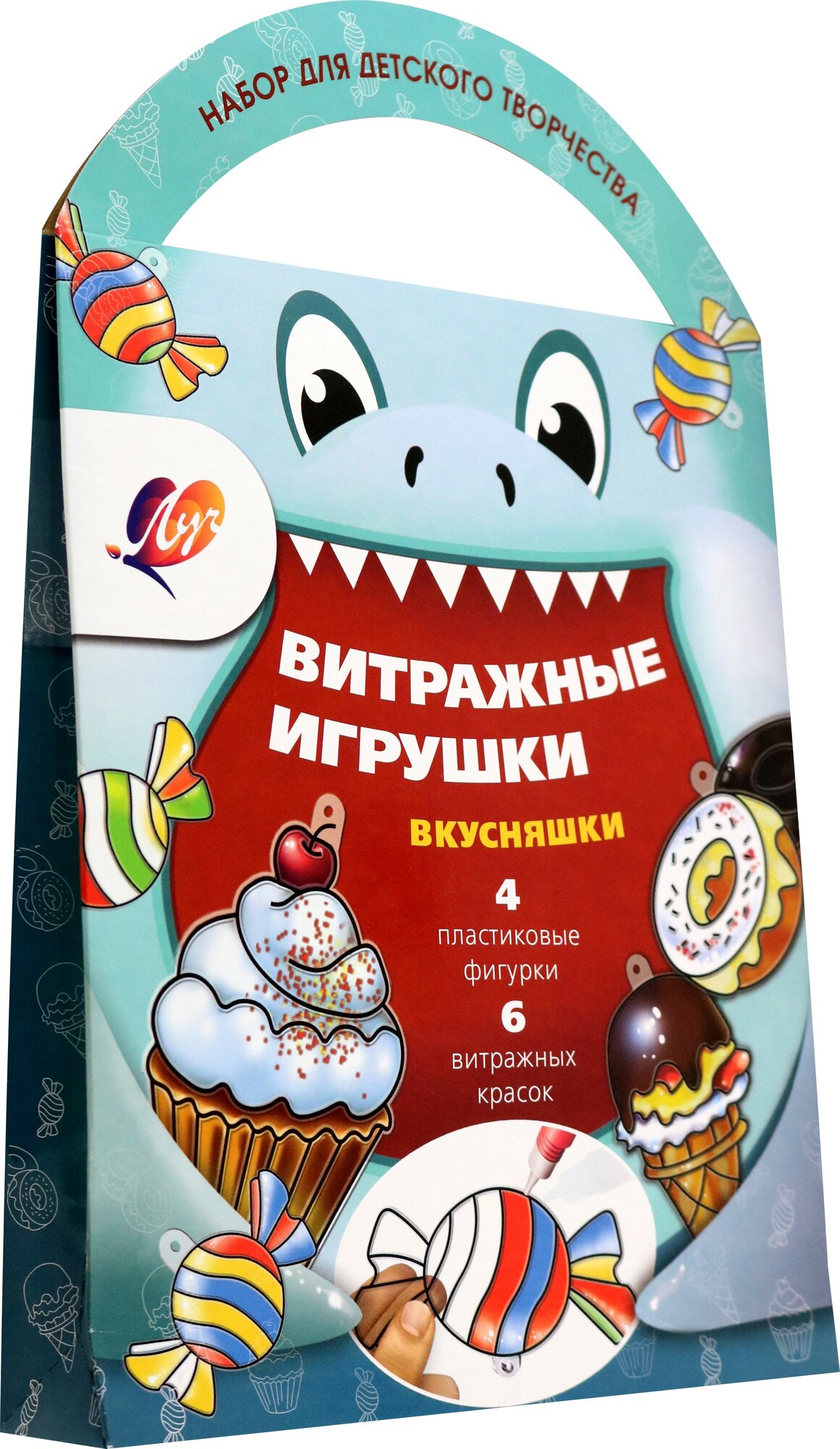 Набор красок по стеклу Вкусняшки, 6 цветов