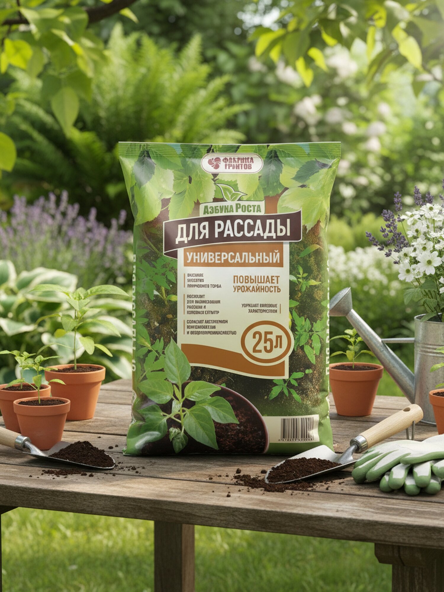 Фабрика грунтов Грунт для рассады, 25 л, торфяной, Азбука роста