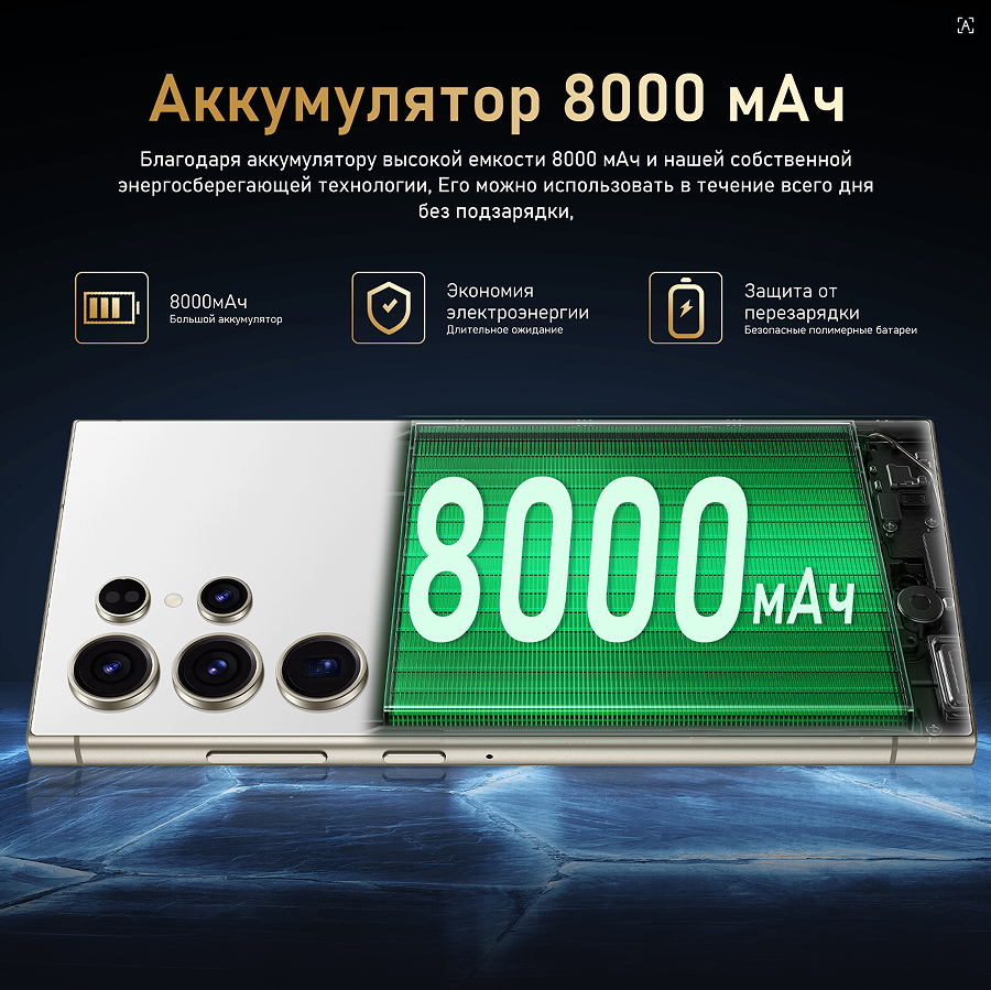 Смартфон S24 Ultra, 8/256 ГБ, Android, White