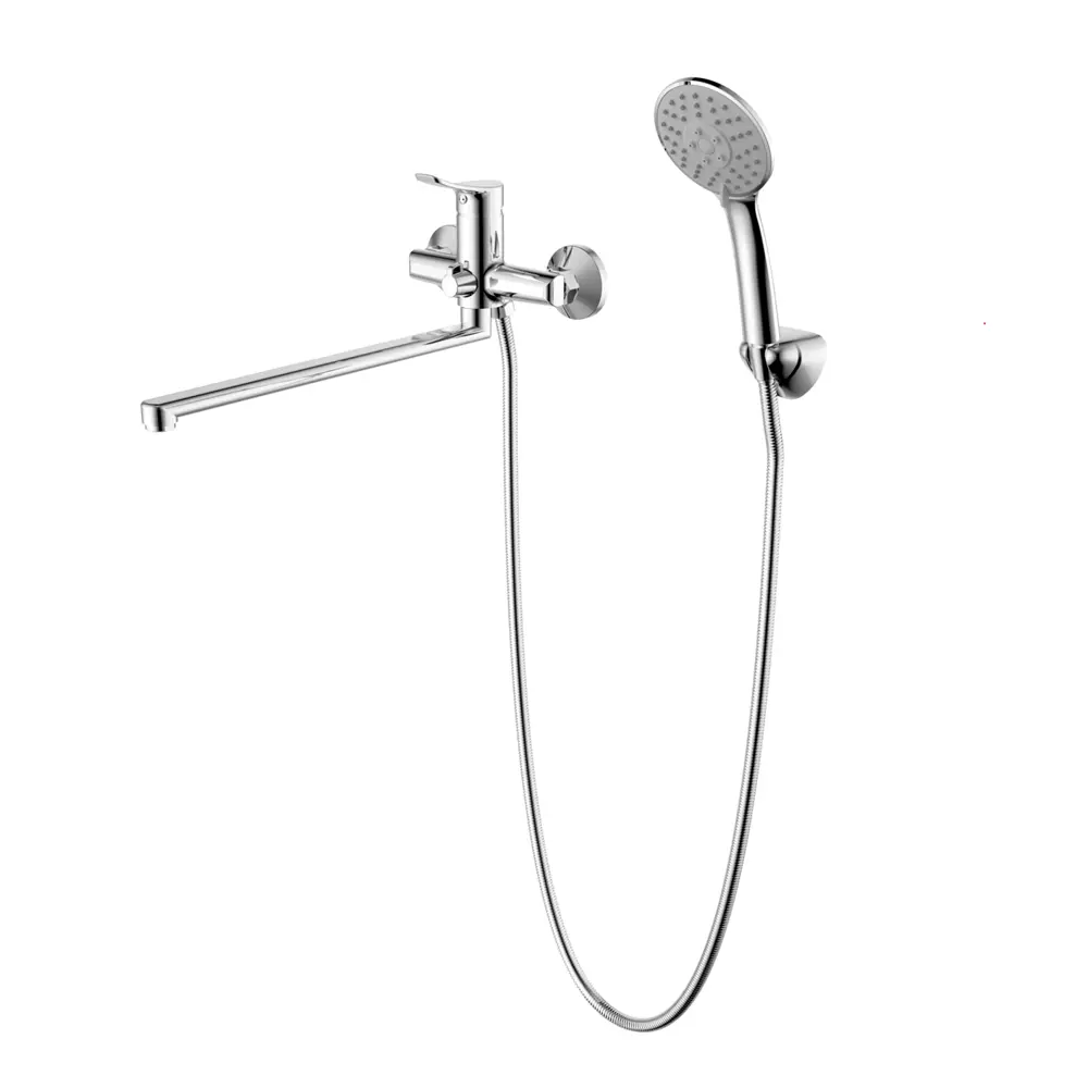 Смеситель для ванны Iddis Shape SHPSBL2i10 однорычажный с лейкой и шлангом цвет хром