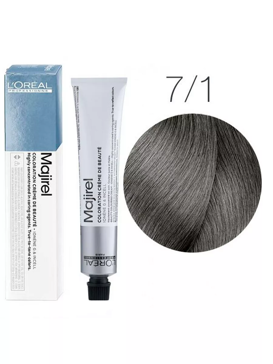 Краска для волос L'Oreal Professionnel Hair, Majirel [OTT] Краситель-крем с технологией улавливания запаха, 7.1