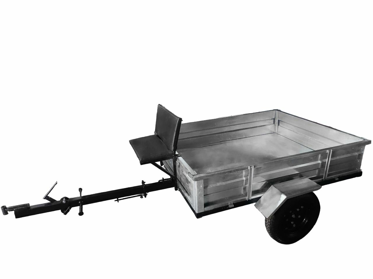Телега ТПМ 8-471 "Forza" (Кузов Оц, разборный, узкое сид, 500 кг, разъемное дышло, съёмн. тормоз, колеса 4*10)