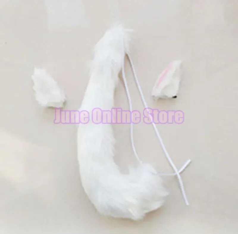 Vivi 2025 аниме Hajimemashita Kiss Tomoe кимоно для косплея Белый, XL, EAR TAIL ONLY
