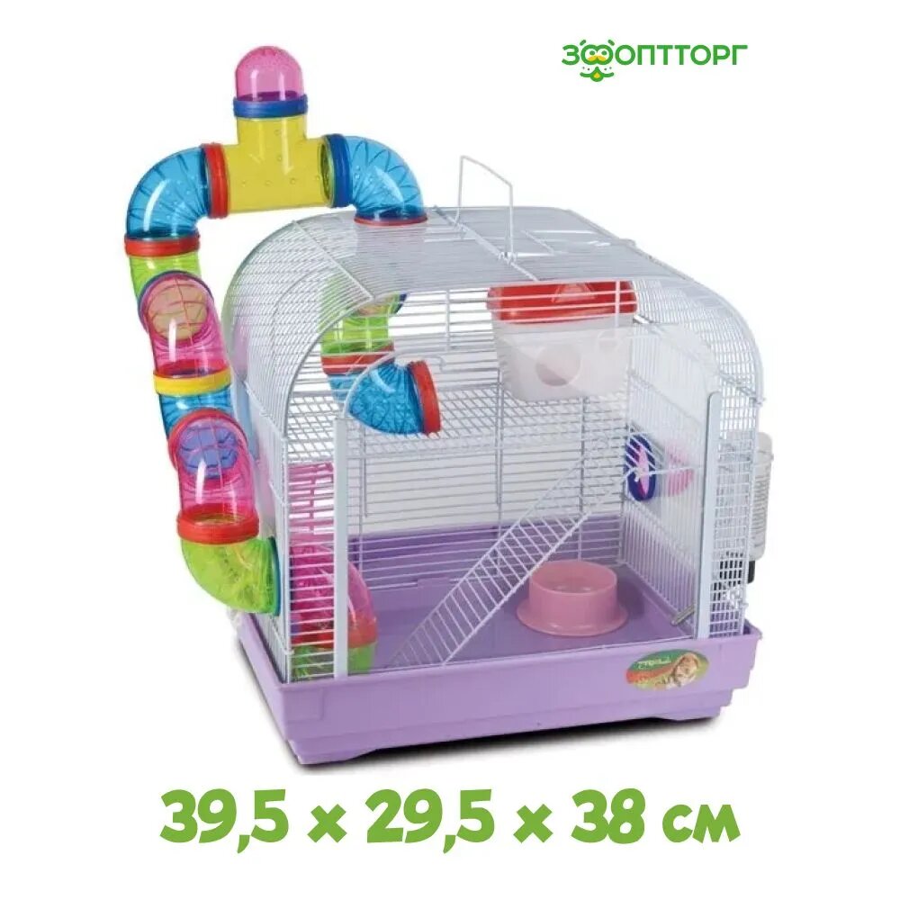 Клетка Triol 4104В-К, для грызунов, двухэтажная, 39.5x29.5x38 см