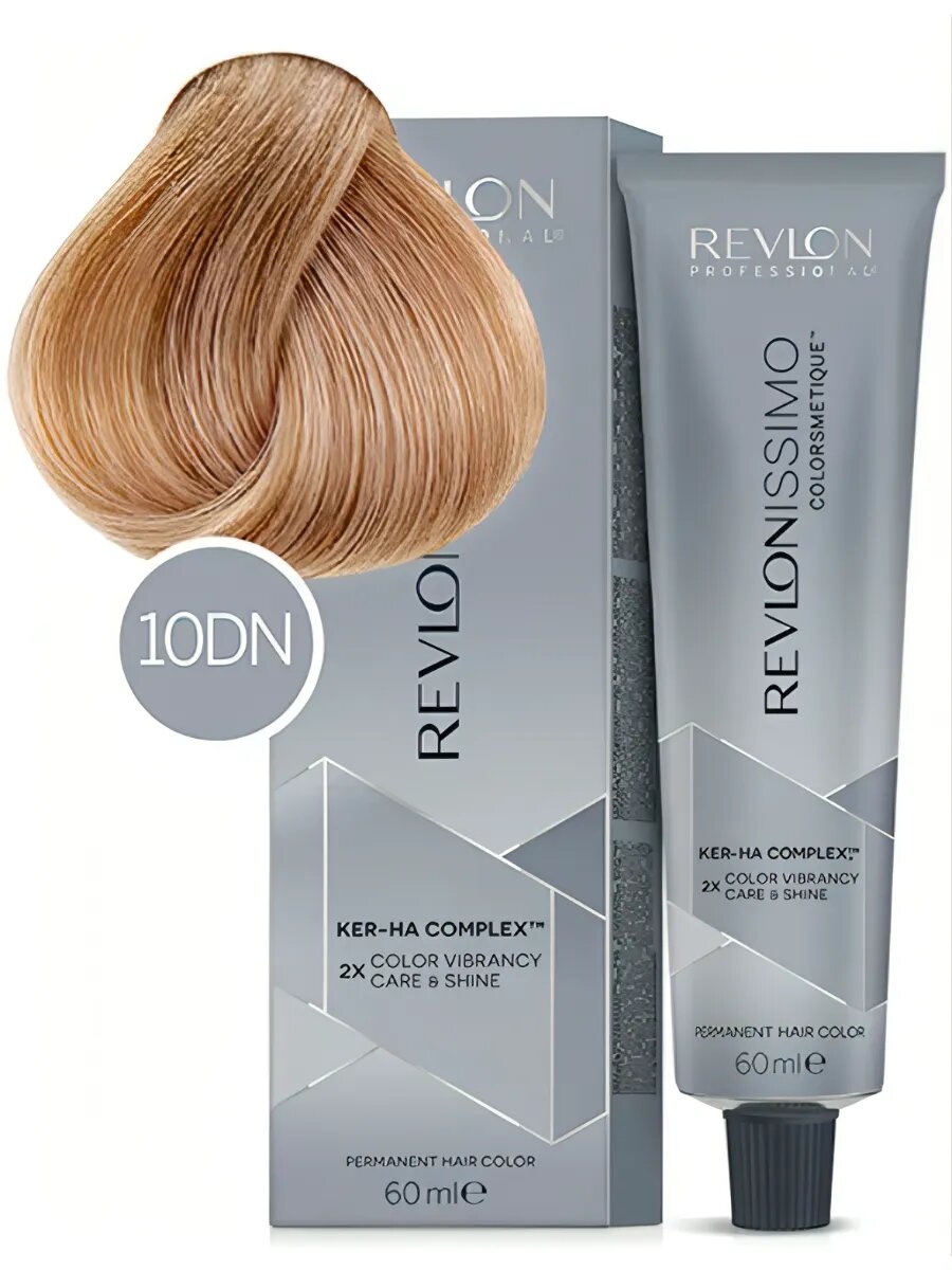 Краска для волос Revlon Professional Revlonissimo Colorsmetique, Краситель с гиалуроновой кислотой перманентный, 10DN