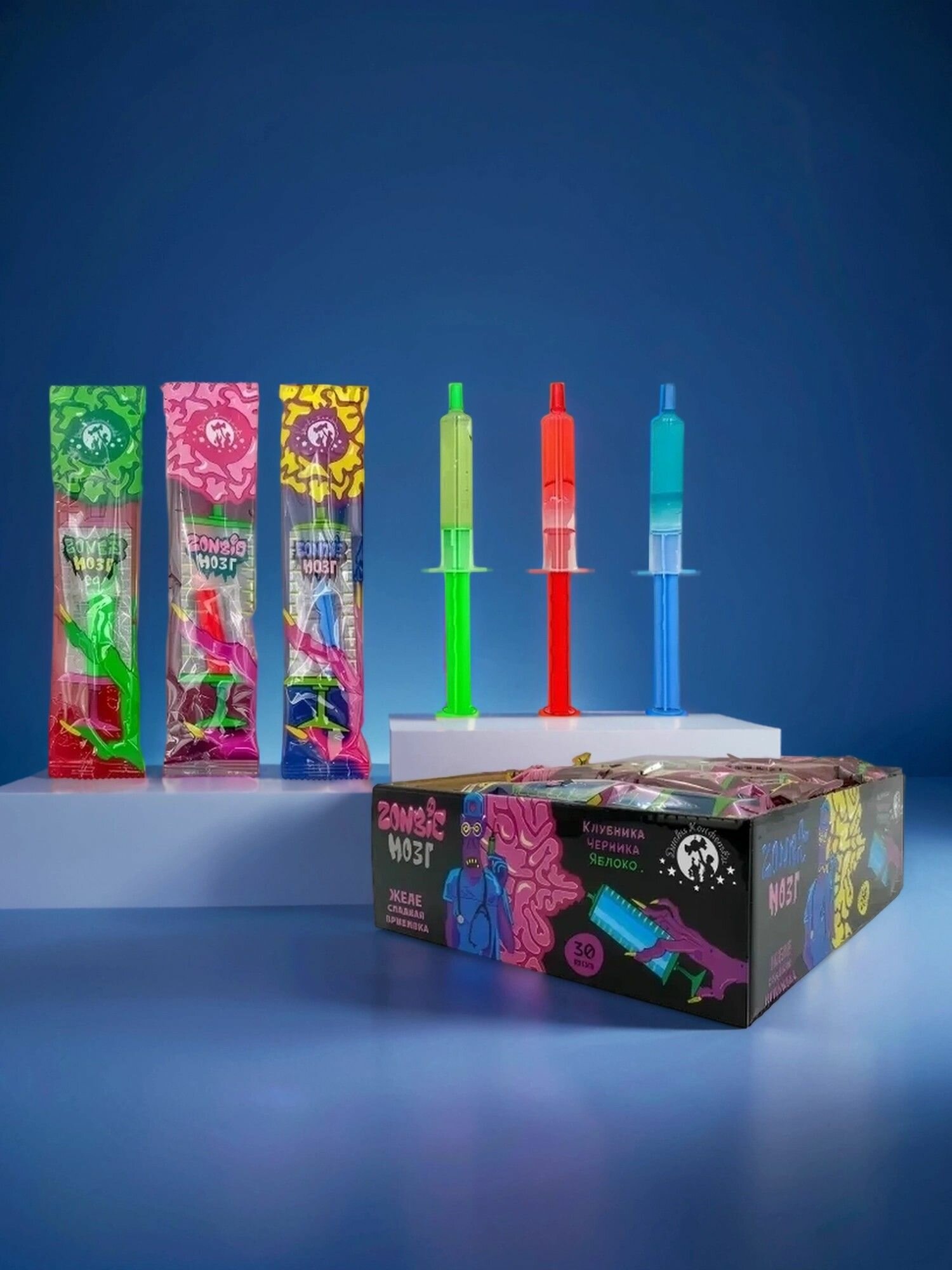 Желе Zombie Мозг "Сладкая прививка" 30шт*9г