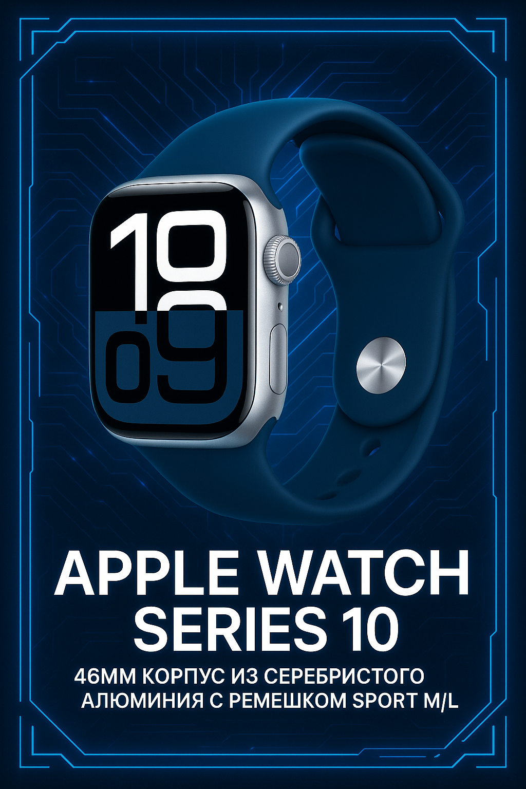 Apple Watch Series 10 46mm Silver Aluminum Case with Sport Band M/L