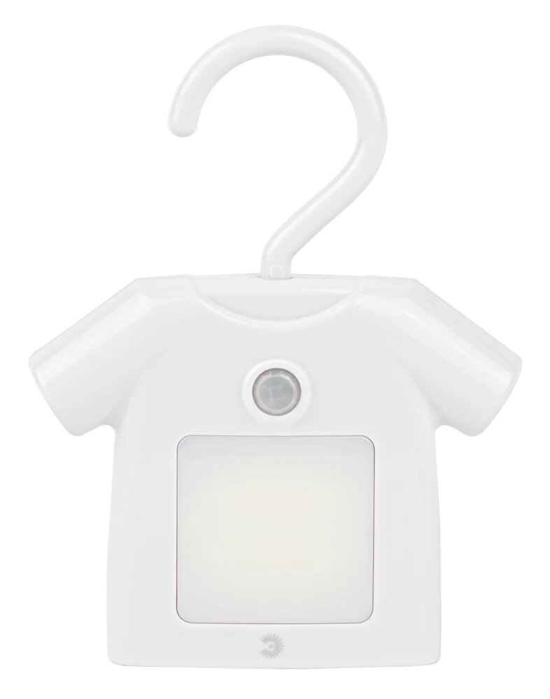 Светильник-ночник портат. (LED) "Рубашка" 1Вт (3хAAA, не в компл.) с датч. движ, крюк, магн, бел.