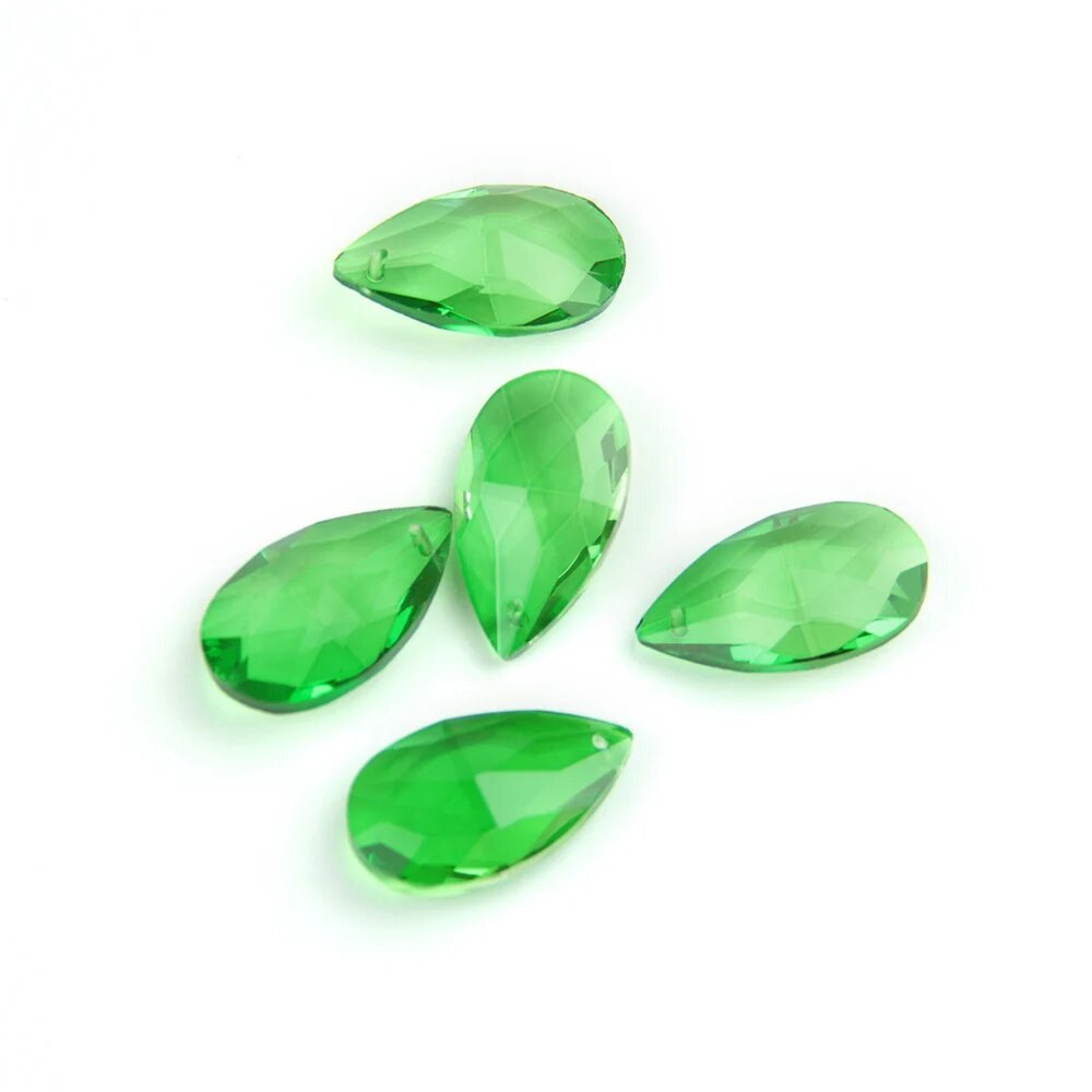 Хрустальные подвески для люстры 50 мм Изумрудный, 10pcs, dark green